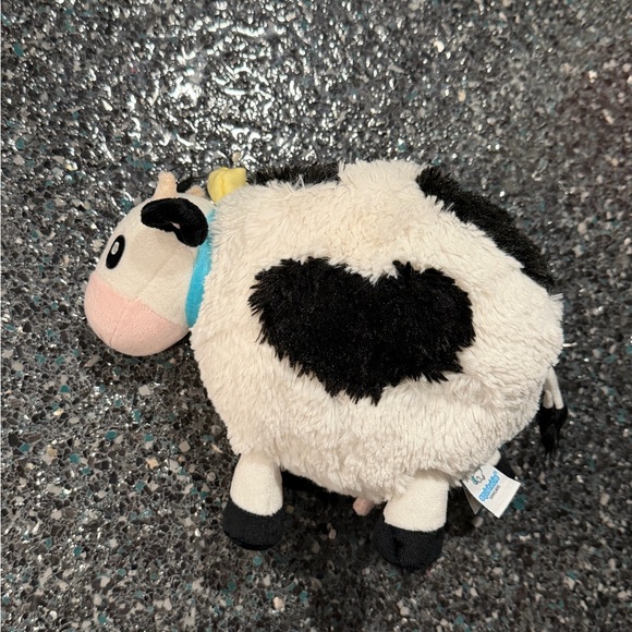 Toys | Squishable White Black Spot Cow Plush Bell Chime 1 Inch Stuffed ...
